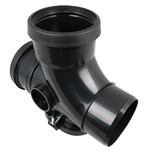 Soil Pipe Double Socket Access Door 92° Tee Pushfit - 110mm