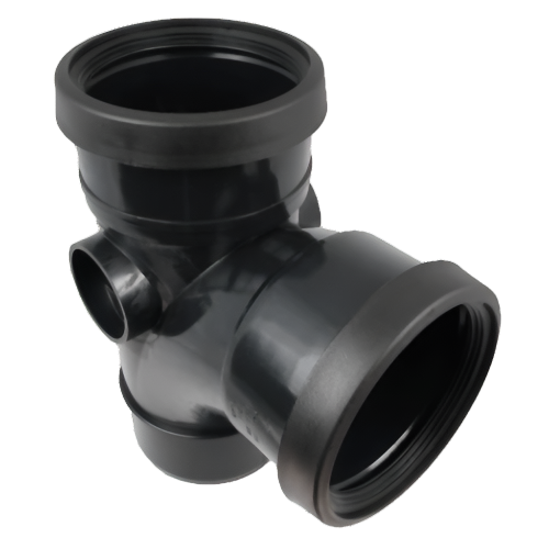 Soil Pipe Double Socket 92° Tee Pushfit - 110mm