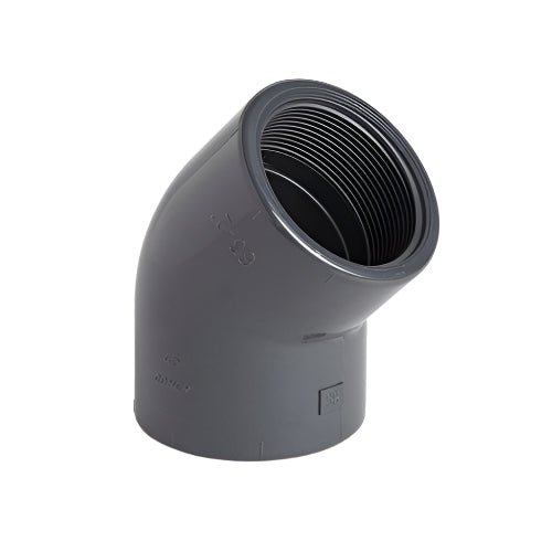 uPVC Metric Plain/Threaded 45° Elbow