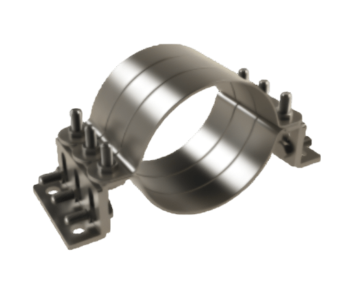 BZP Mild Steel 3 Band Adjustable Anchor Brackets (Metric Pipe Size)