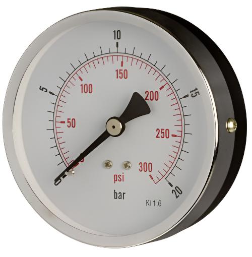 back entry pressure gauge