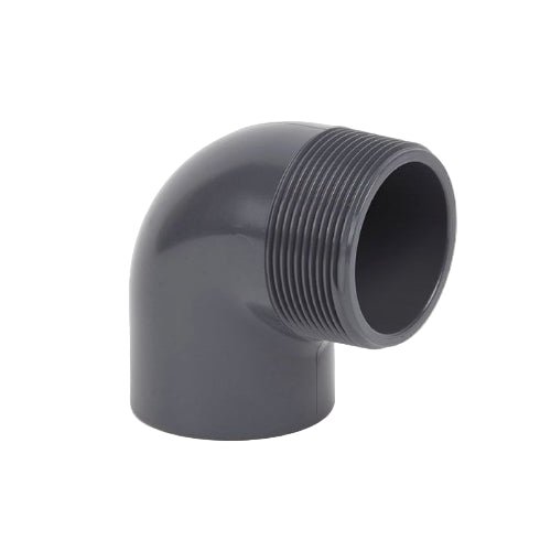 uPVC Metric Plain x Male Threaded 90° Elbow