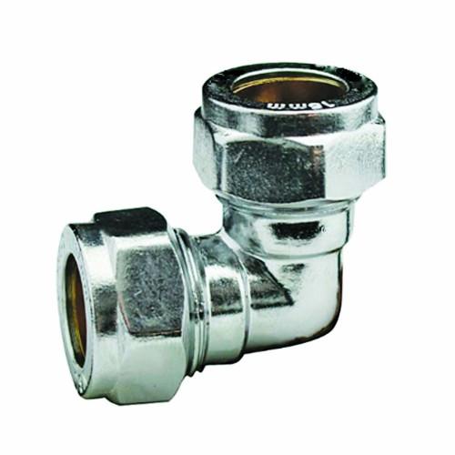 CHROME COMPRESSION 15mm X 1/2" ANGLED SERVICE VALVE