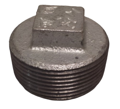 GALVANISED MALLEABLE IRON HOLLOW PLUG BSPT