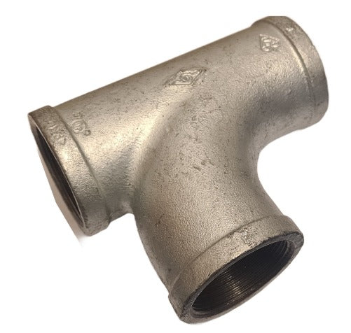 GALVANISED MALLEABLE IRON PITCHER TEE BSPT