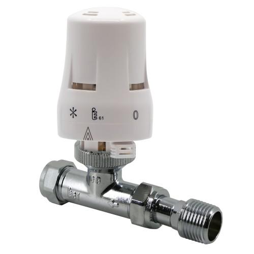 15mm Thermostatic Straight Radiator Valve