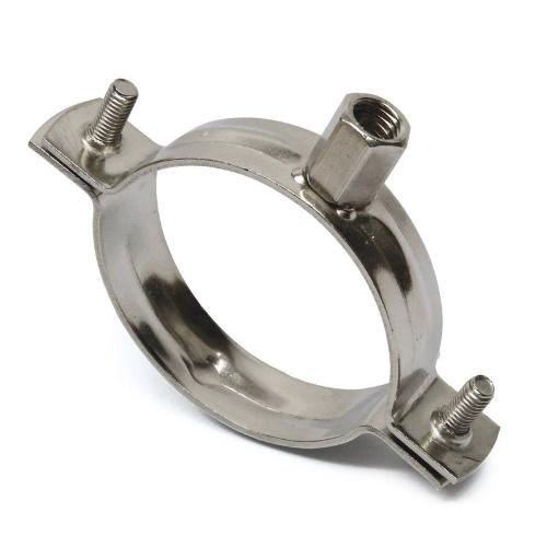 Stainless Steel 316 Unlined Pipe Clip - Dual Boss M8 & M10