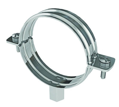 BZP UNLINED PIPE CLAMP WITH BOSS
