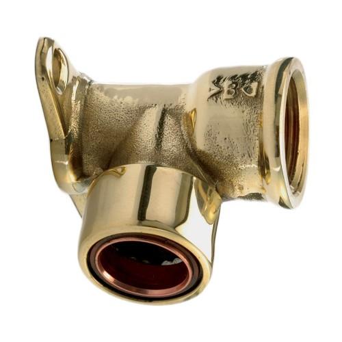 Copper Push Fit Wall Plate Female Elbow