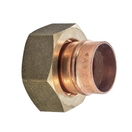Copper Solder Ring Straight Cylinder Union