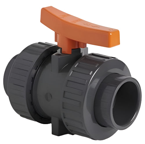 uPVC Standard Double Union Threaded Ball Valve - EPDM